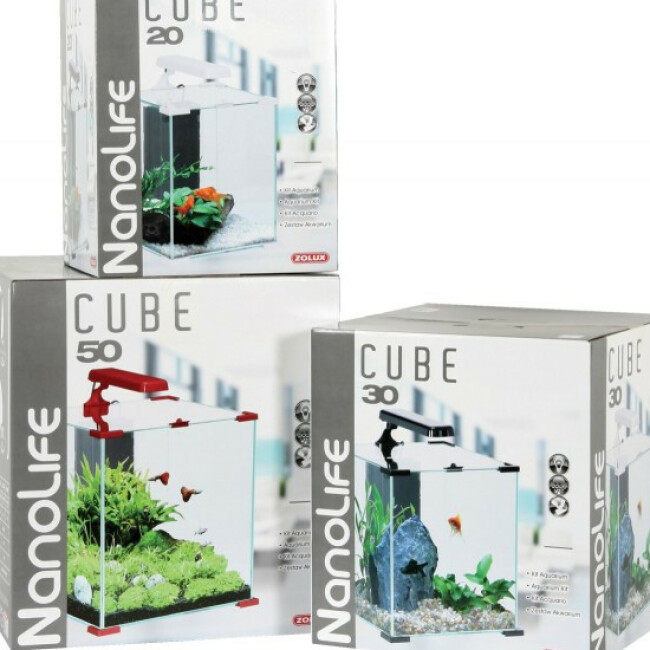 Aquarium complet NanoLife Cube Rouge Zolux
