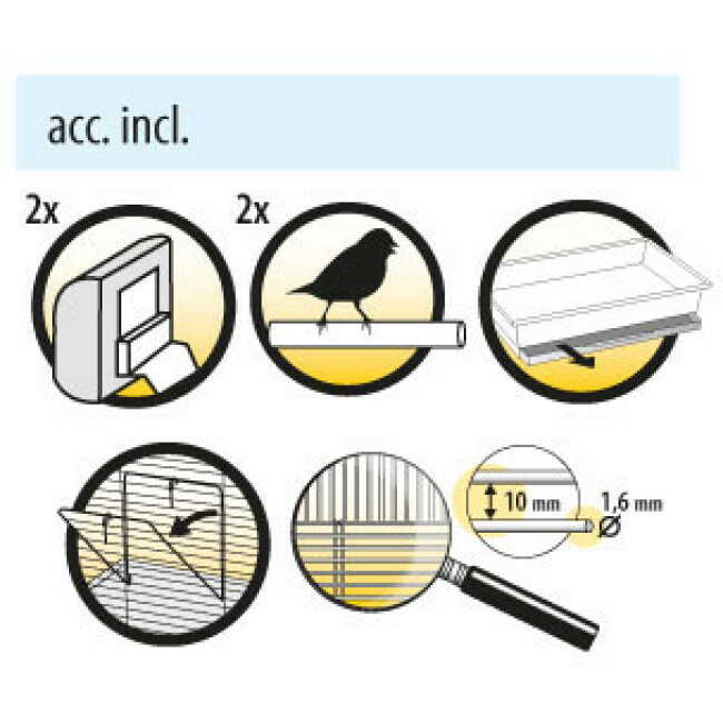 Cage pour perruches Numfor
