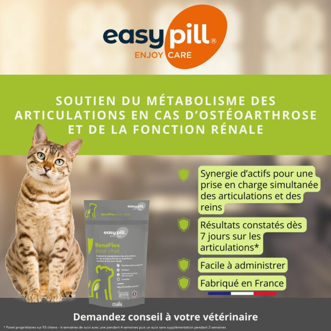 Renaflex Easypill : 30 bouchées pour chat ayant des problèmes rénaux
