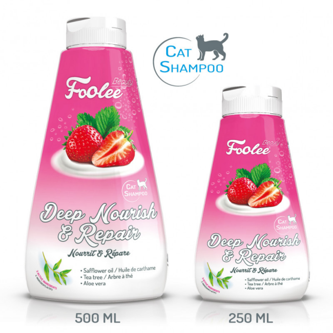 Shampoing qui nourrit et répare les poils de chat