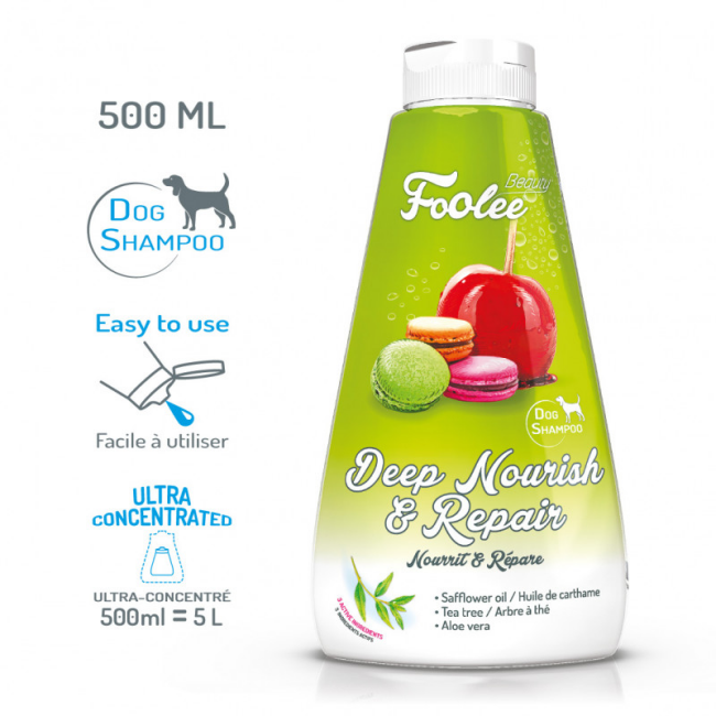 Shampoing Foolee Beauty - Nourrit et répare pour chien