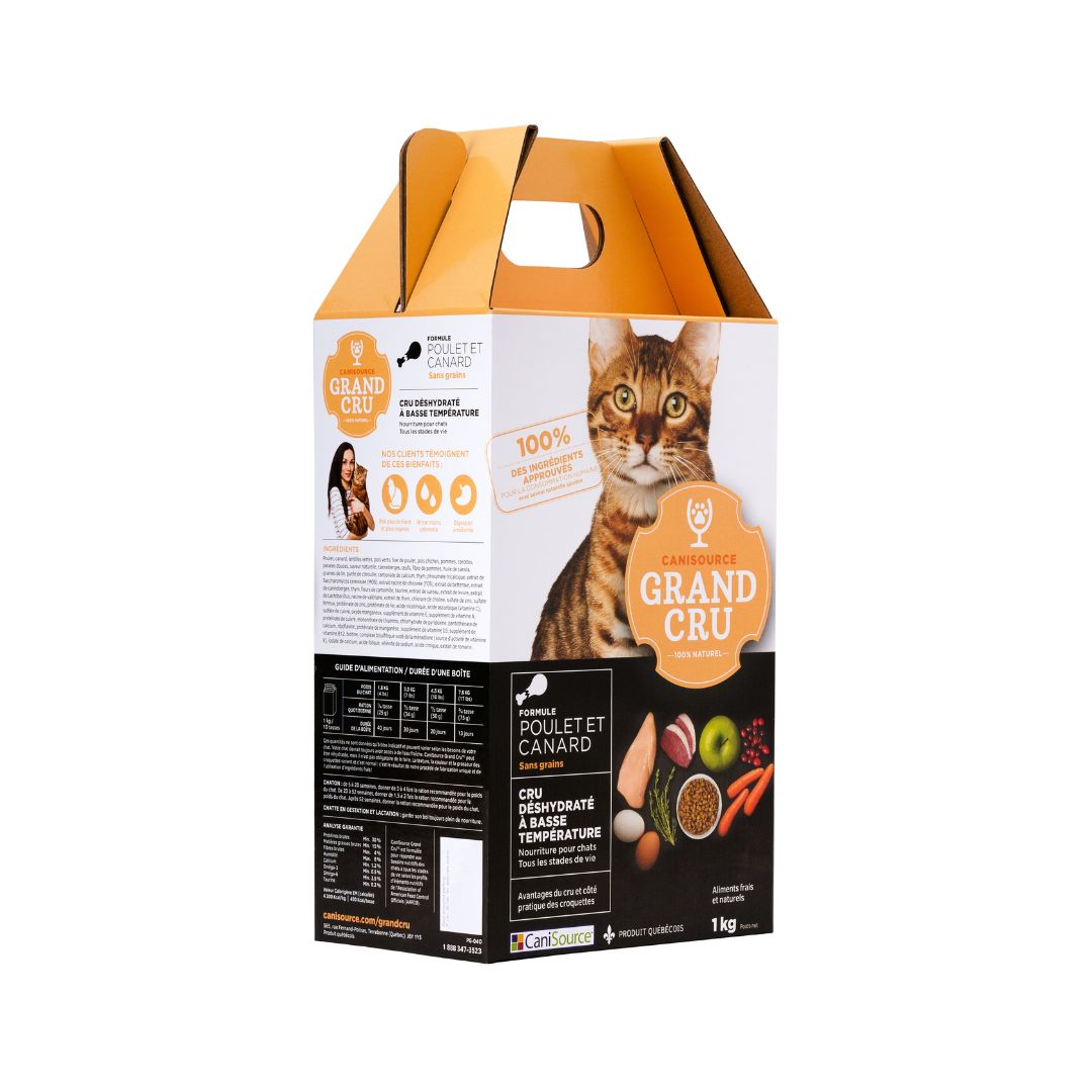 Grand Cru : Croquettes pour chat avec de la viande de poulet et du canard