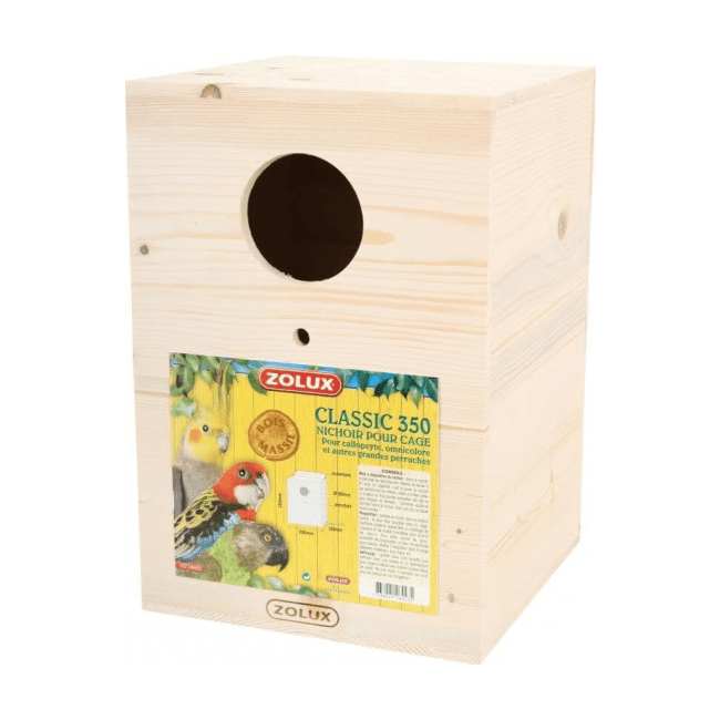 Nichoir bois pour grandes perruches, calopsittes et omnicolores classic ...