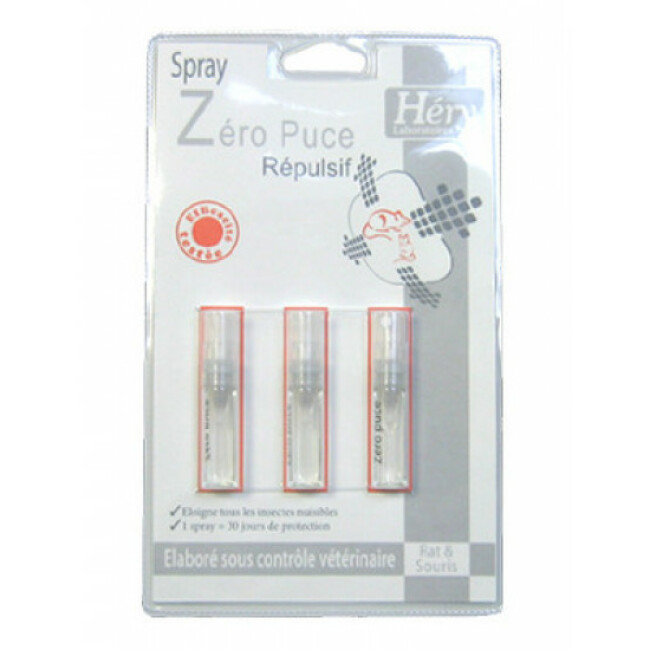 Pipettes Zéro Puce Hery antiparasitaires pour rats et souris
