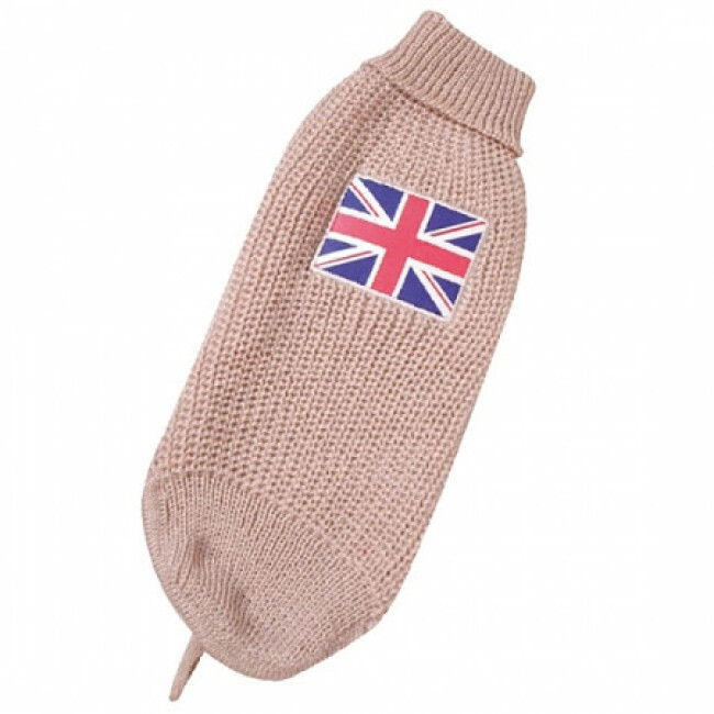 Pull Beige Union Jack avec motifs Zolux pour chiens