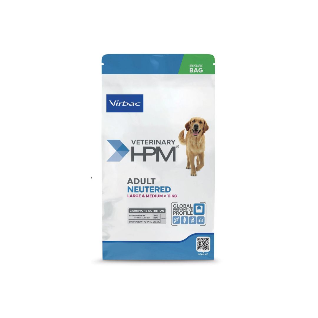 Croquettes Virbac Veterinary HPM Adult Neutered Dog Large & Medium