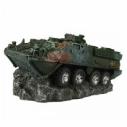 Décoration pour aquarium tank militaire en résine Aqua Della